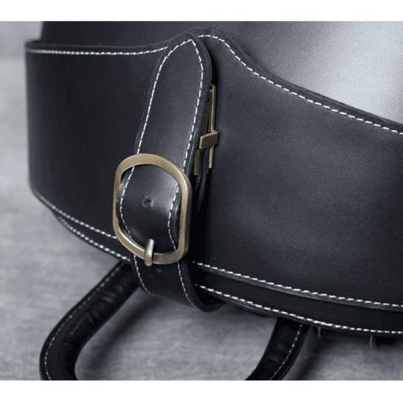 Bags | Genuine Leather Black Beetle Backpack Unique Stylish Convertible ...